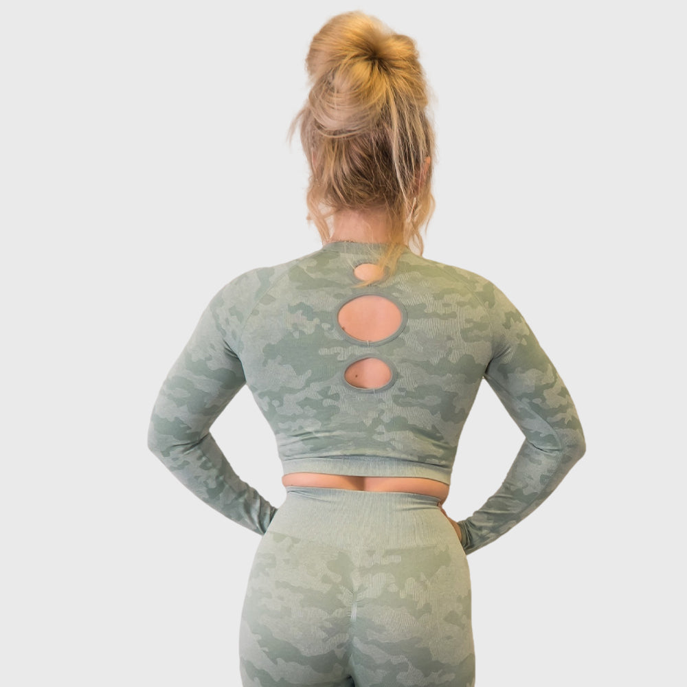 Forrest Camo Crop Top Long Sleeve – WTWM